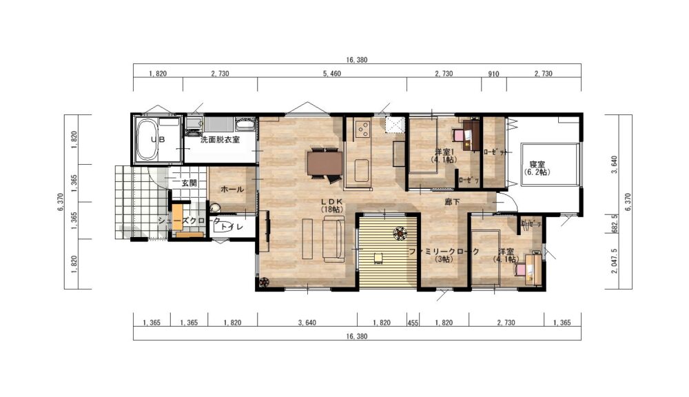 吉野平屋モデル 3LDK 駐車場4台分 お譲りします | 創業53年の実績を誇る、鹿児島エリアで新築住宅なら東宝建設
